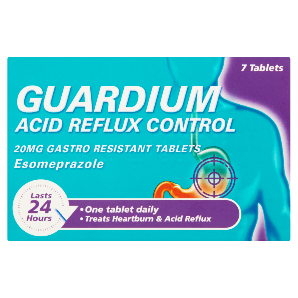 Guardium Esomeprazole Acid Reflux Control - 7 Tablets – UK Meds Online