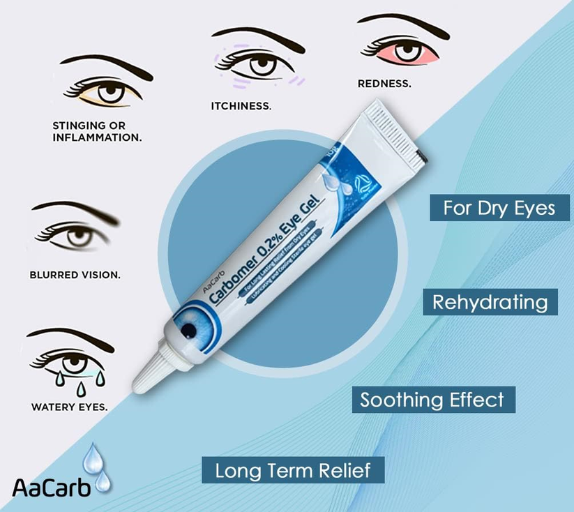 AaCarb Carbomer Eye Gel 0.2% Long Lasting Relief - 10g – UK Meds Online