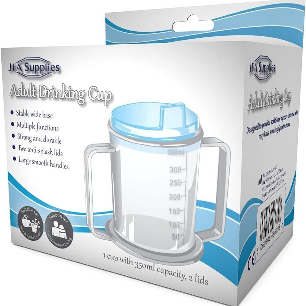 Adult Drinking Cup/Beaker/Mug for Disabled Adults with Easy Grip Handl ...