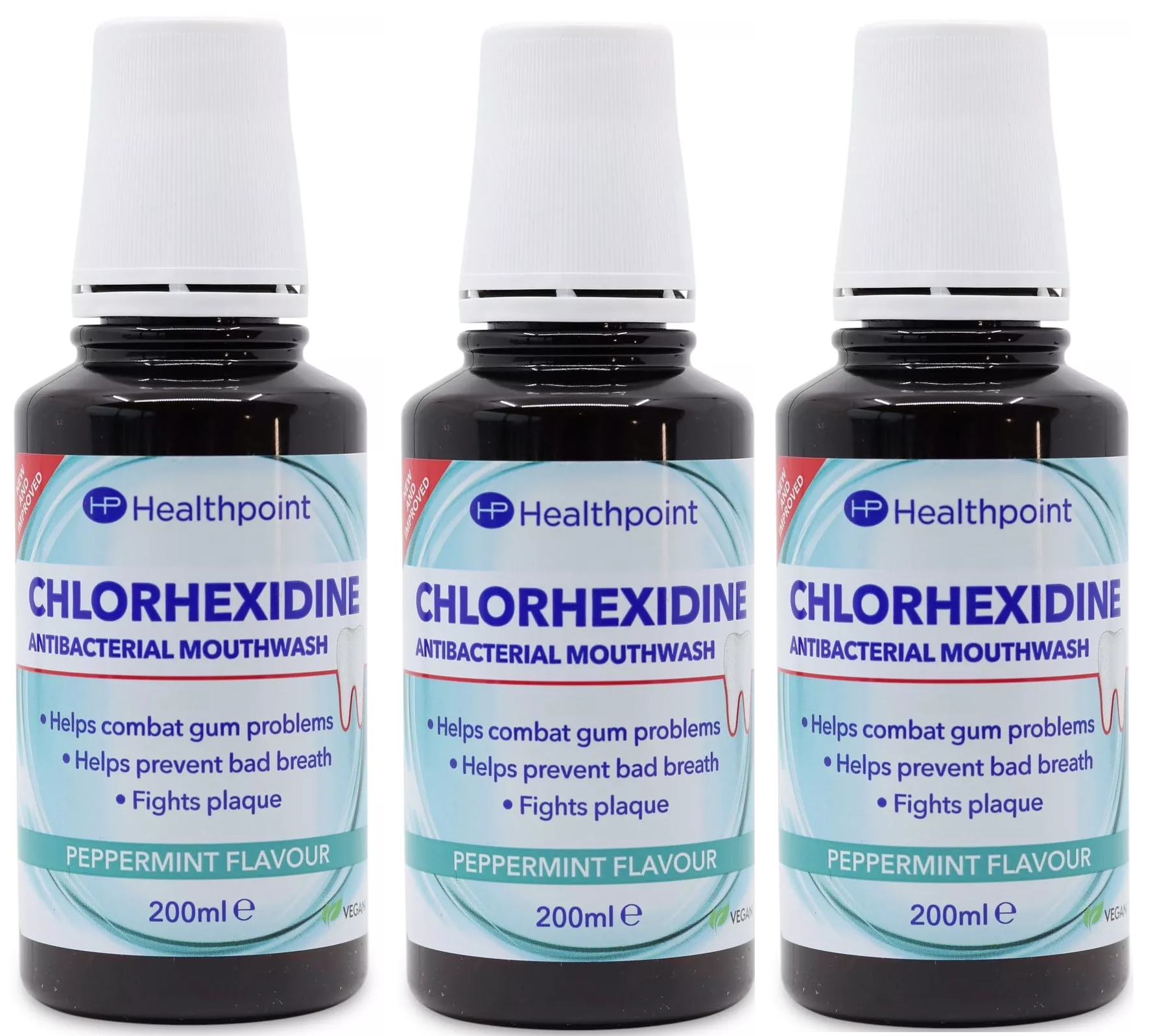 Healthpoint Chlorhexidine Antibacterial Peppermint Mouthwash with Fluo ...