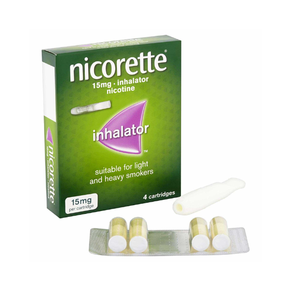Nicorette 15mg Inhalator (4 Cartridges) – Quit Smoking Aid – UK Meds Online