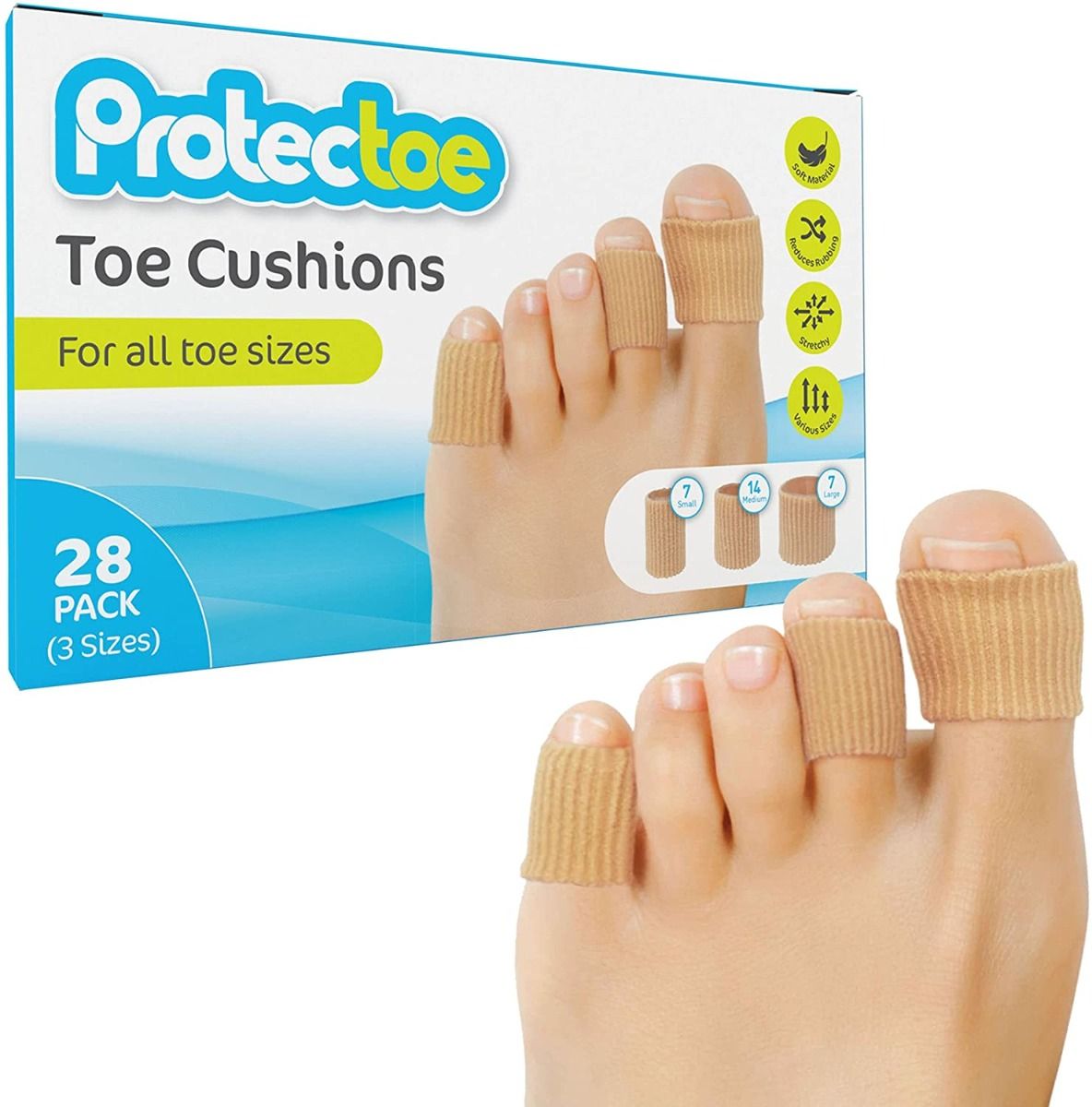 Protectoe Toe Cushions 3 Sizes - Pack of 28 – UK Meds Online