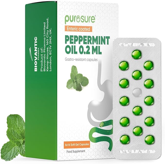 Buy Peppermint Oil for IBS Relief – 84 Capsules – UK Meds Online