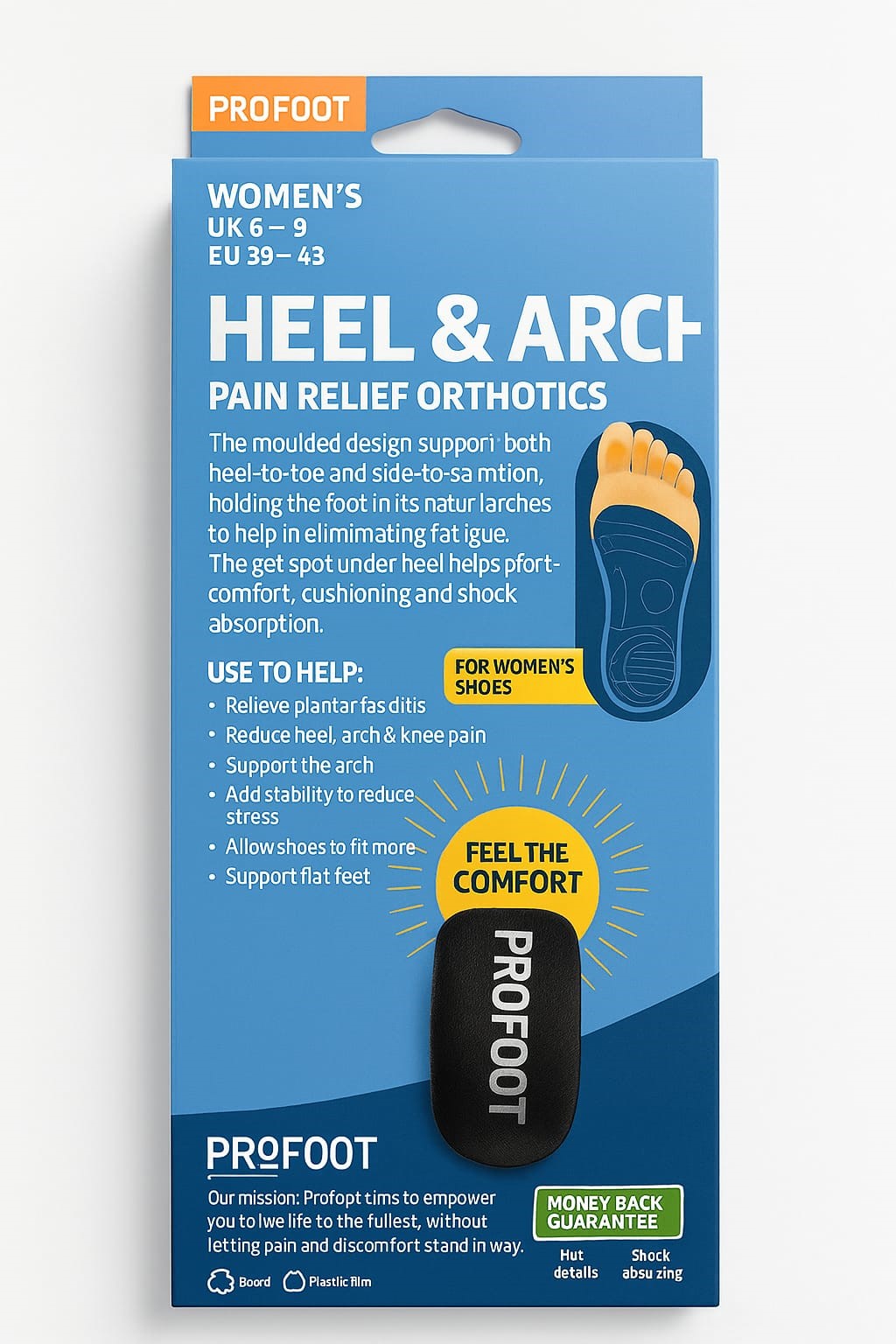 Profoot Super Sport Moulded Arch / Heel Support - Women's – UK Meds Online